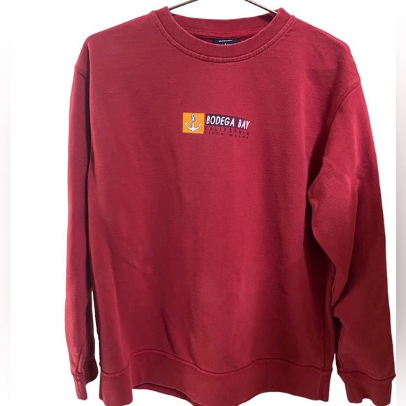 camp david | Shirts | Vintage Bodega Bay Ca Tides Wharf Red Crew Neck ...